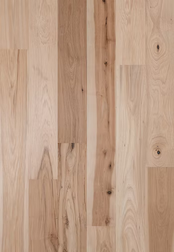 6" x 5/8" Character Hickory - Unfinished Engineered